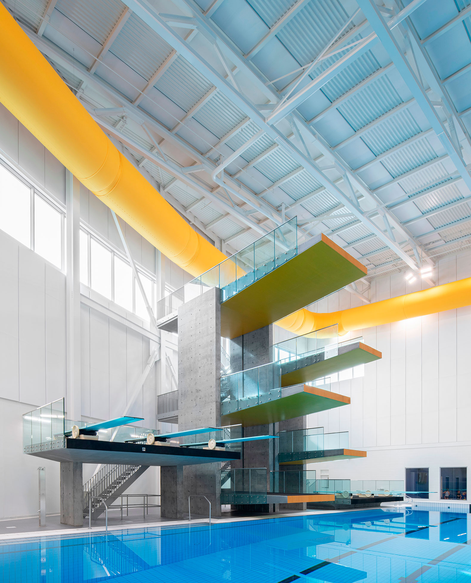 Vanguard and colour. Laval’s Aquatic Complex by Sid Lee Architecture ...