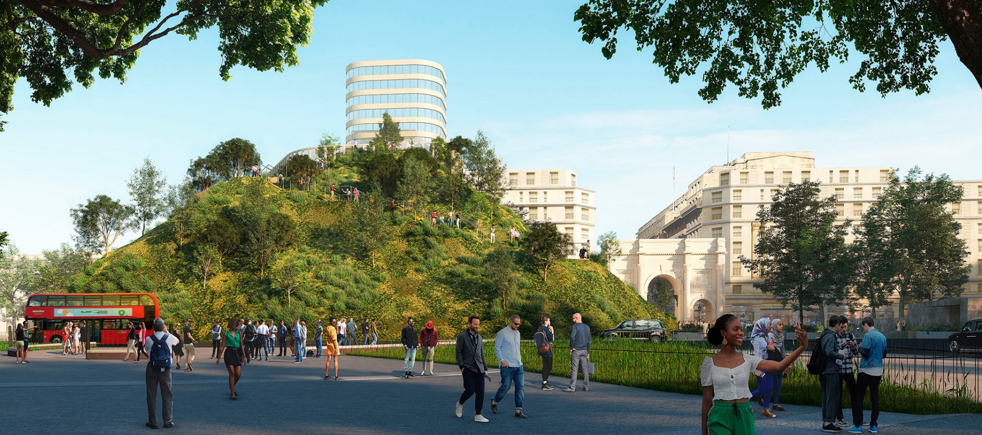 A new perspective on London. Marble Arch Hill by MVRDV | METALOCUS