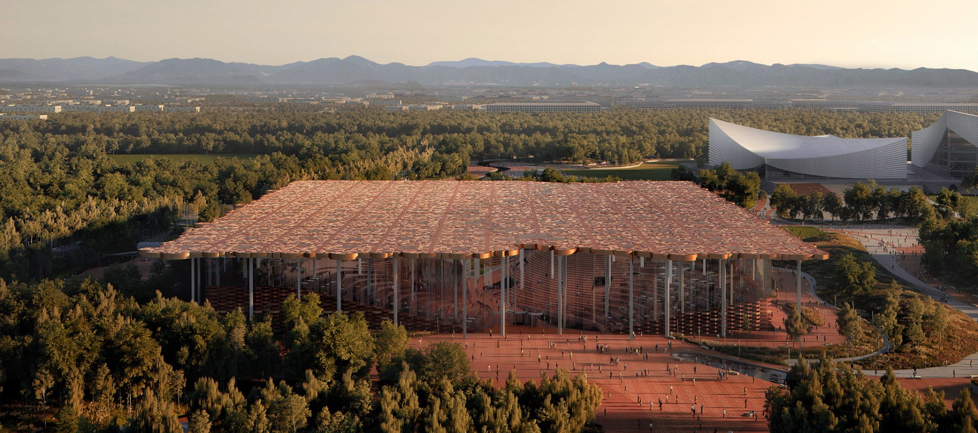 Snøhetta designs a library with a futuristic roof in Beijing | The ...