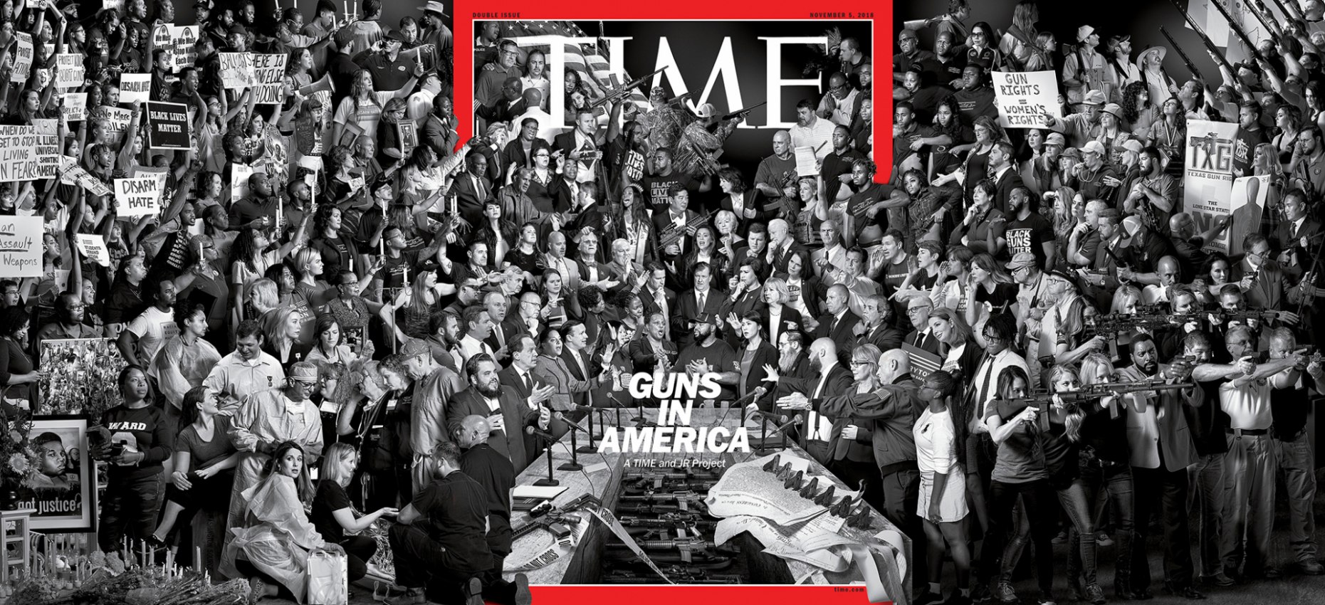 JR's cover for TIME magazine About America’s Gun Debate in USA | The ...