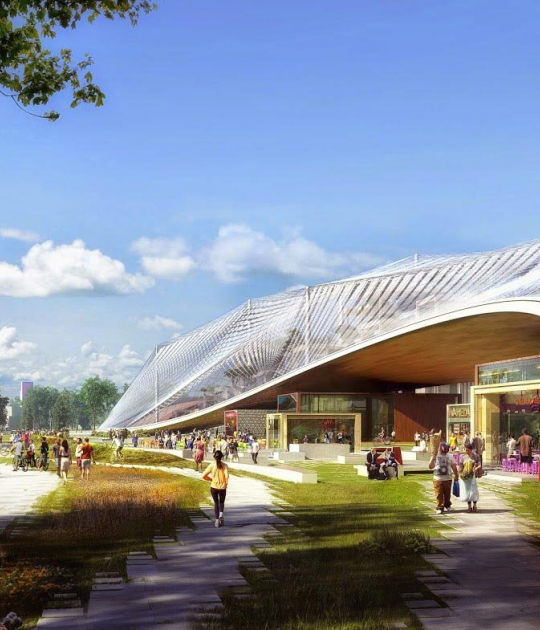 BIG + Heatherwick Studio's Google headquarters roof construction ...