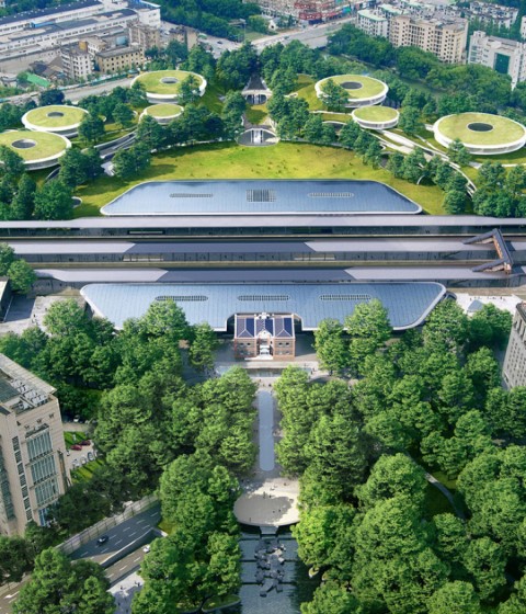 Train Station in the Forest. Jiaxing Train Station by MAD Architects ...