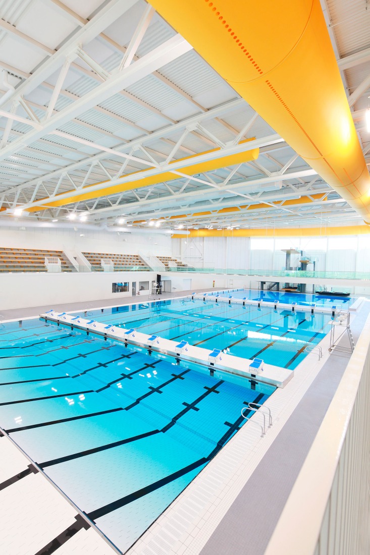 Vanguard and colour. Laval’s Aquatic Complex by Sid Lee Architecture ...