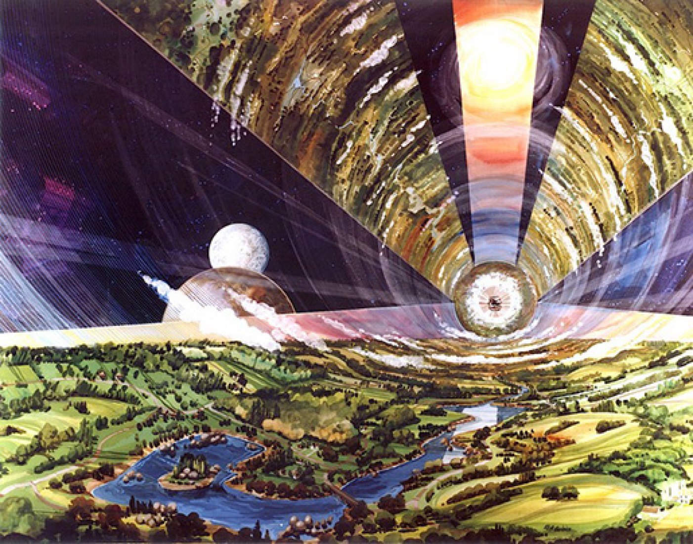 Retro NASA Space Colonies. Art from the 1970s | The Strength of ...