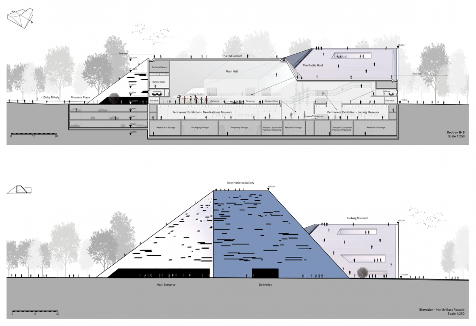 Snøhetta's proposal: New National Gallery/Ludwig Museum [II/II] | The ...