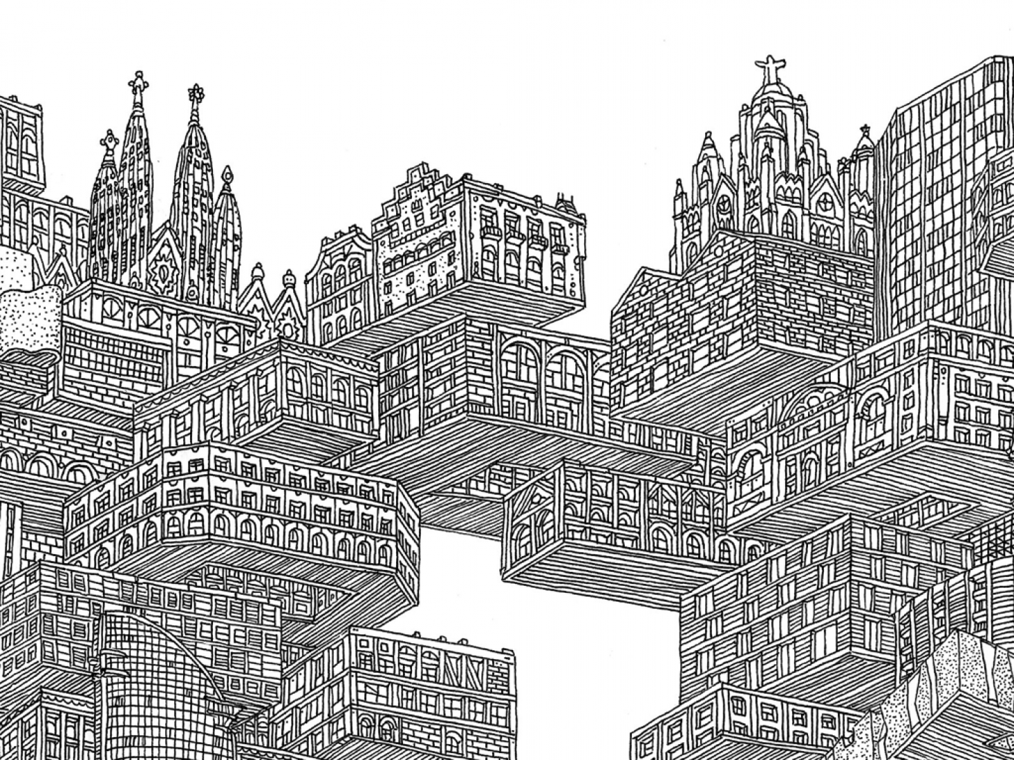 Vasco Mourão's hand drawn cityscapes | The Strength of Architecture ...