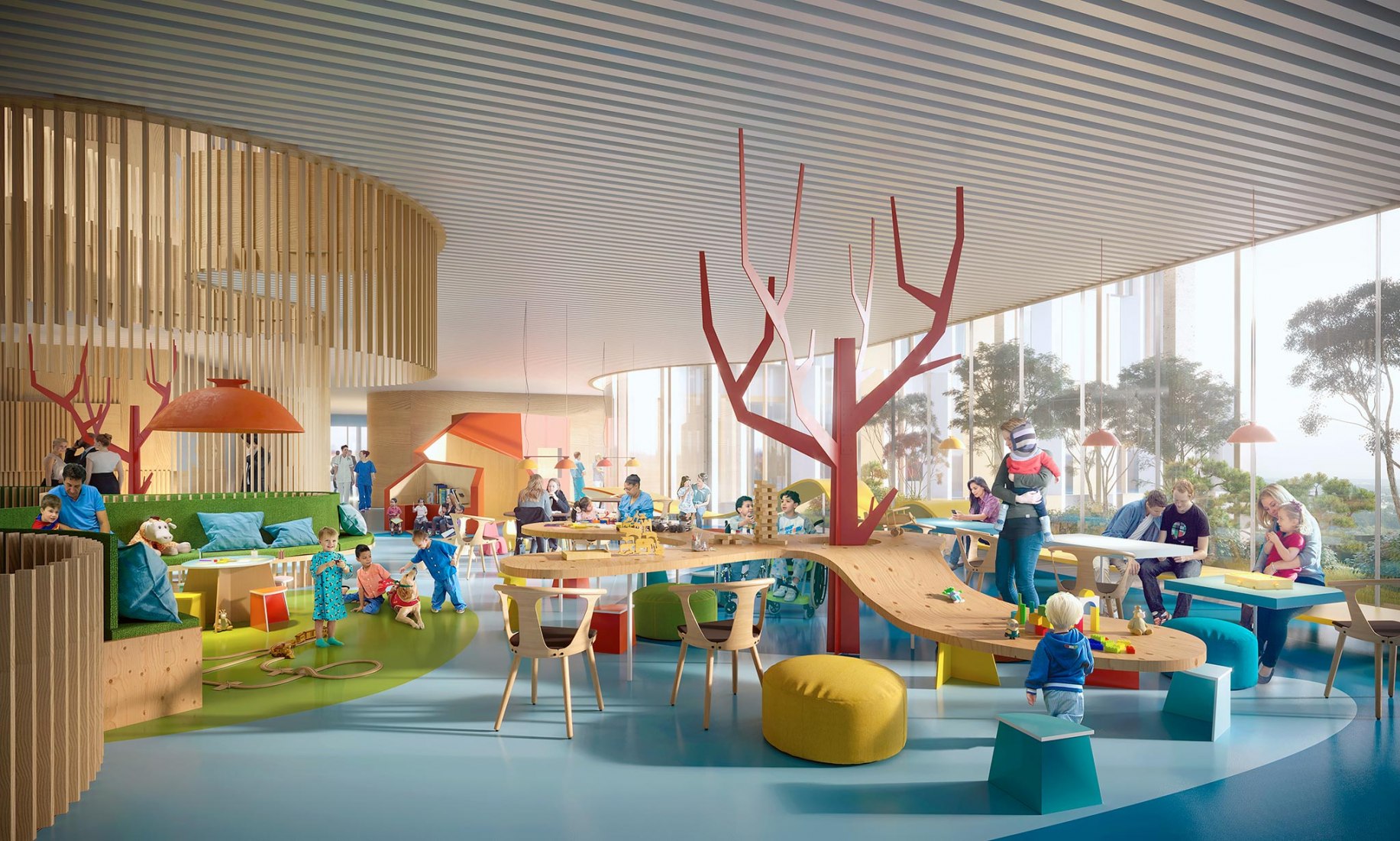 3XN A/S won the contest to build the new Copenhagen Children's Hospital ...