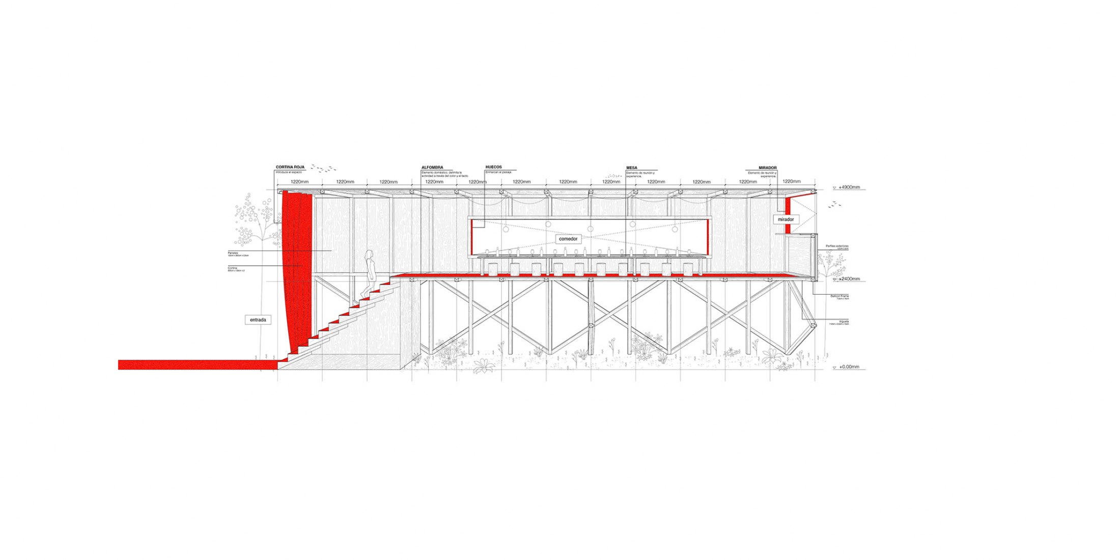 Connecting the landscape with the domestic. A raised table in the ...