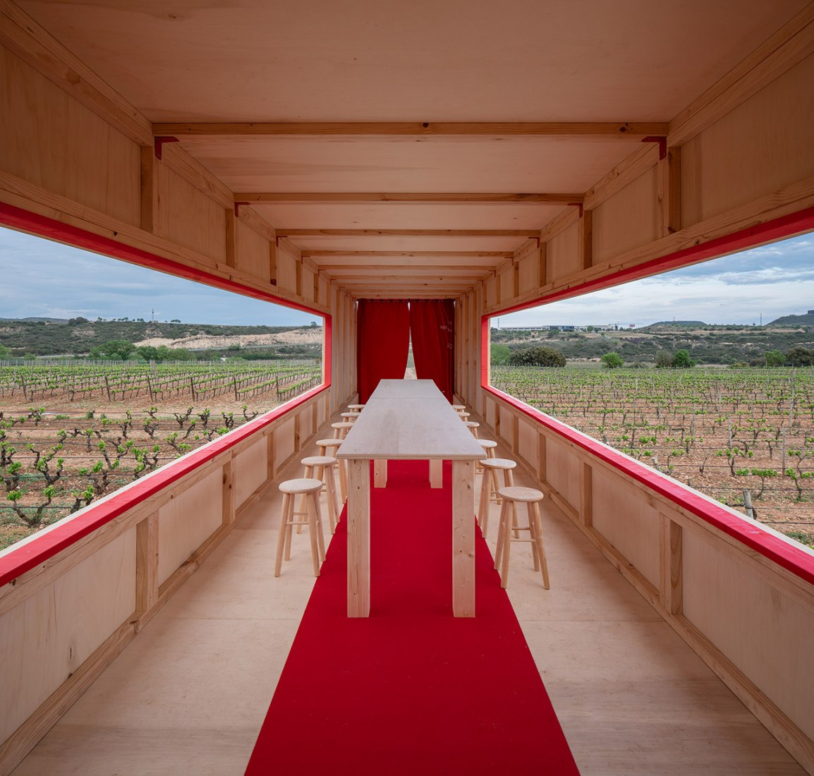 Connecting the landscape with the domestic. A raised table in the ...