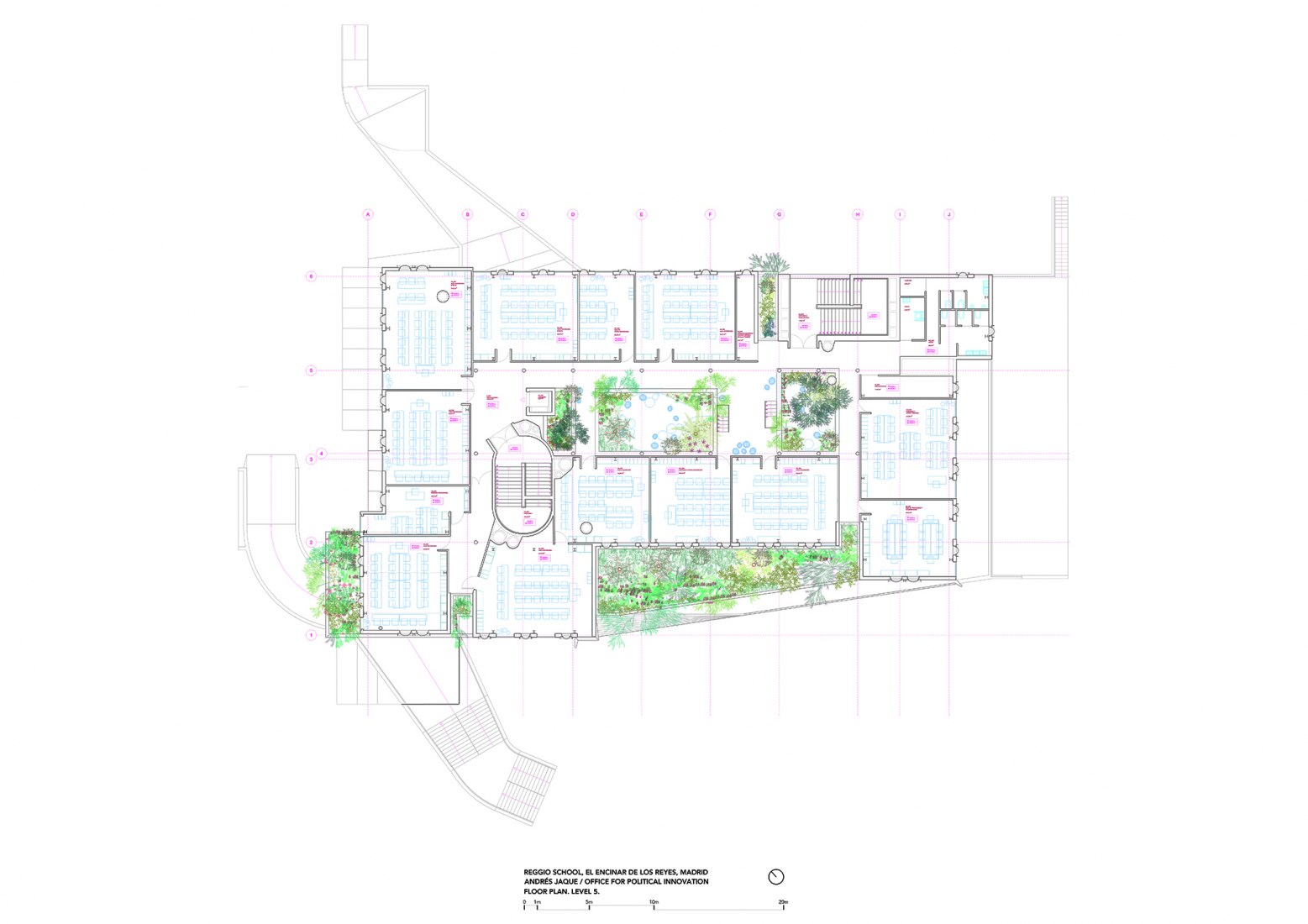 An indoor ecosystem of collective exploration. Reggio School by Andrés ...