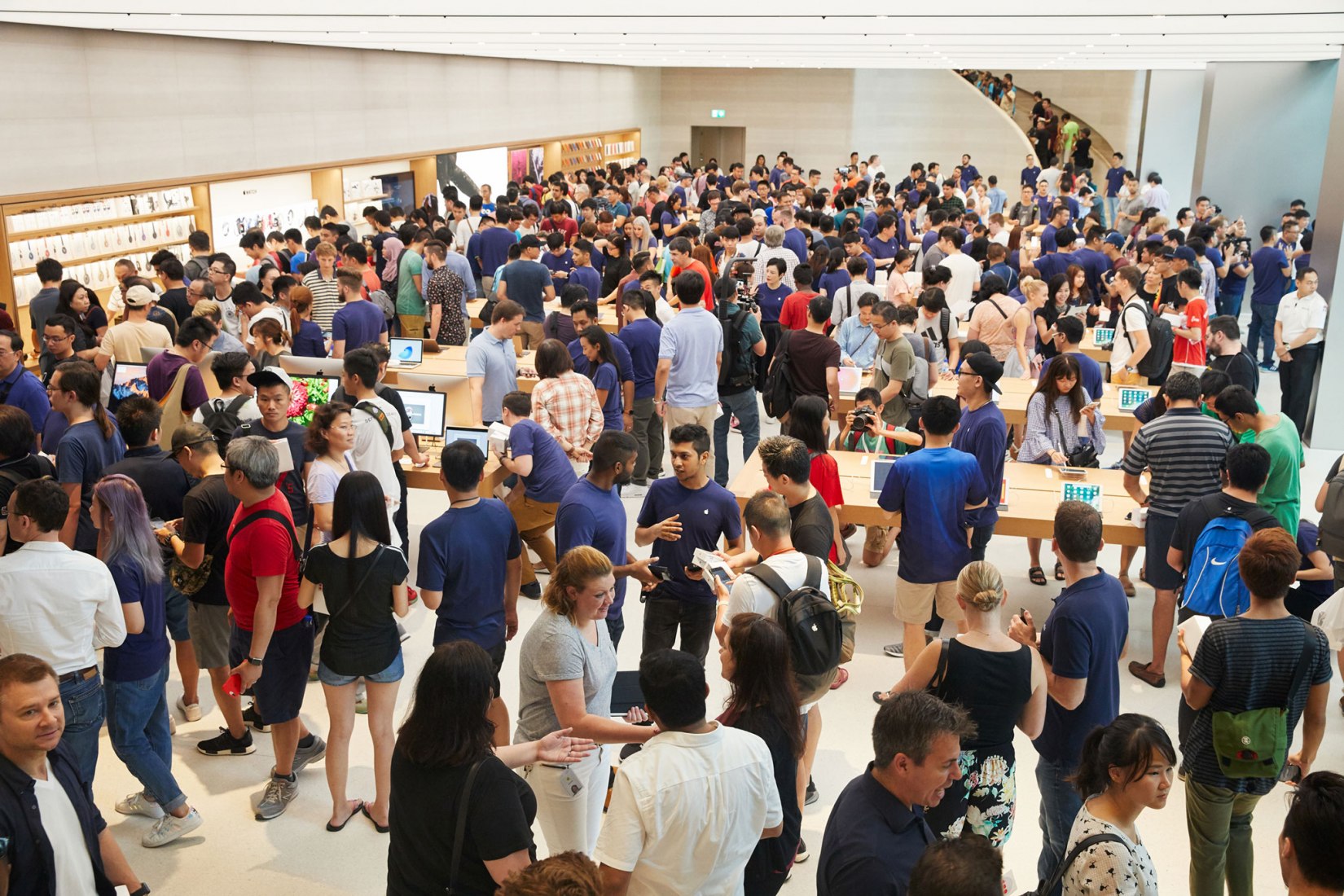 A new Apple Store designed by Foster + Partners opens in Singapore with ...