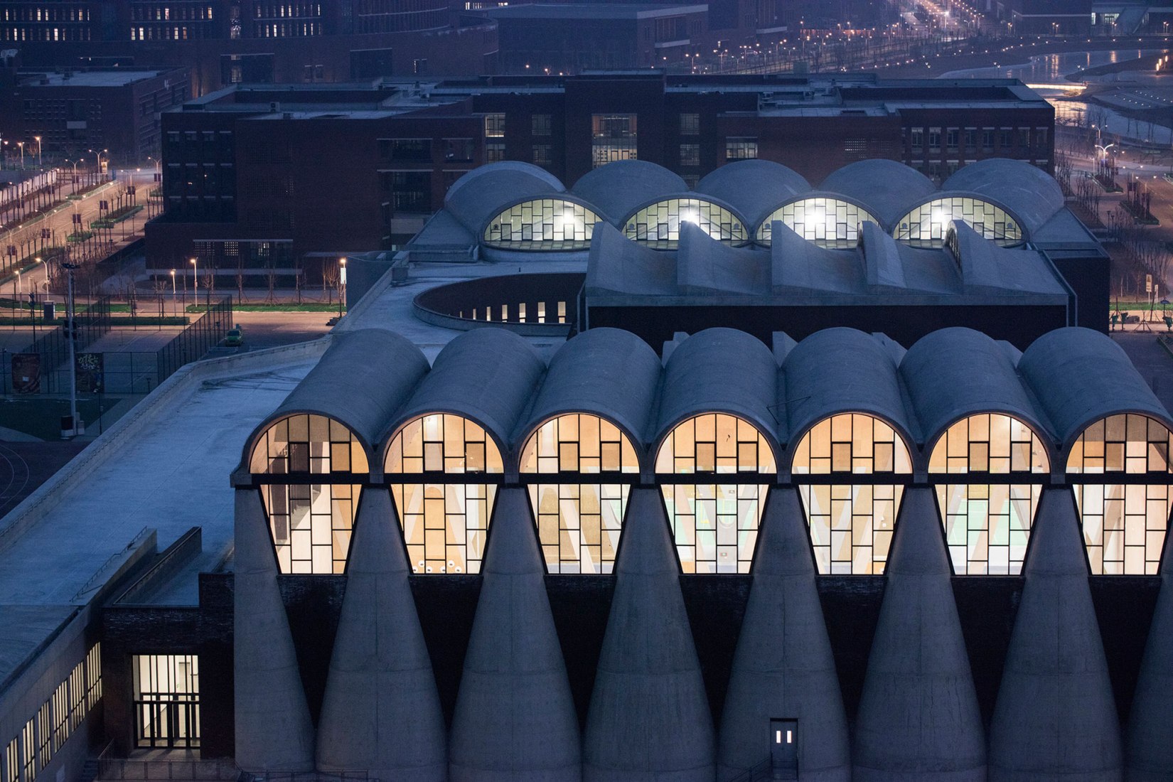 Gymnasium of the New Campus of Tianjin University by Atelier Li ...
