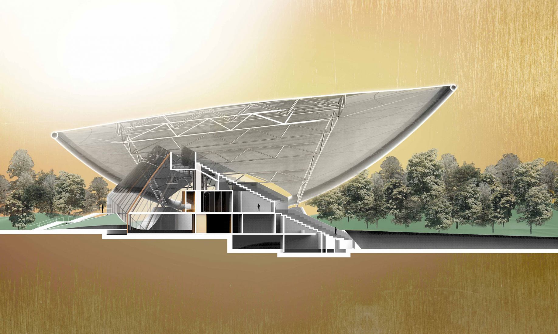 Two intersecting ovals. Field Hockey Stadium by Archi-Tectonics | The ...