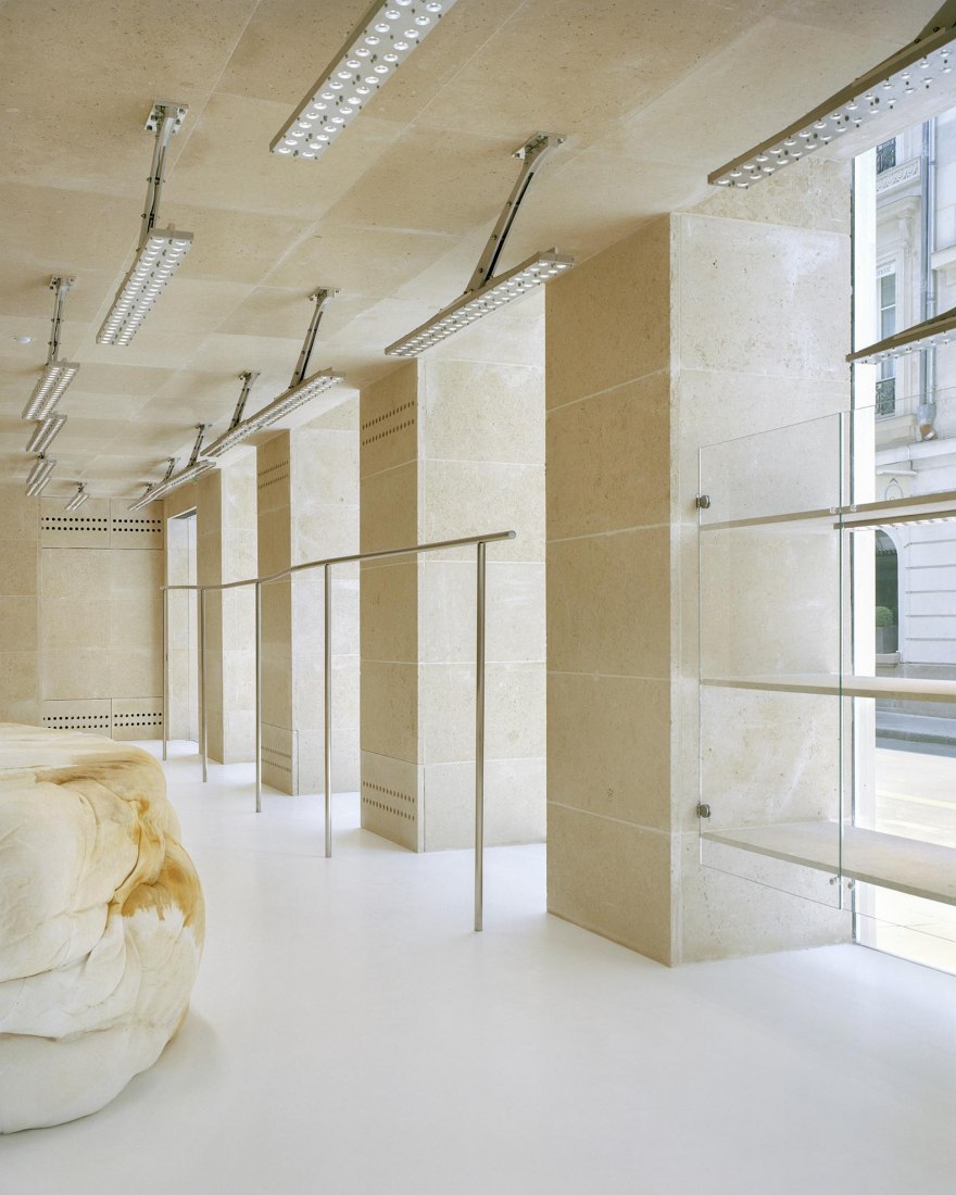 The Saint-Maximin stone inside. Acne Studios Flagship Store in Paris by ...