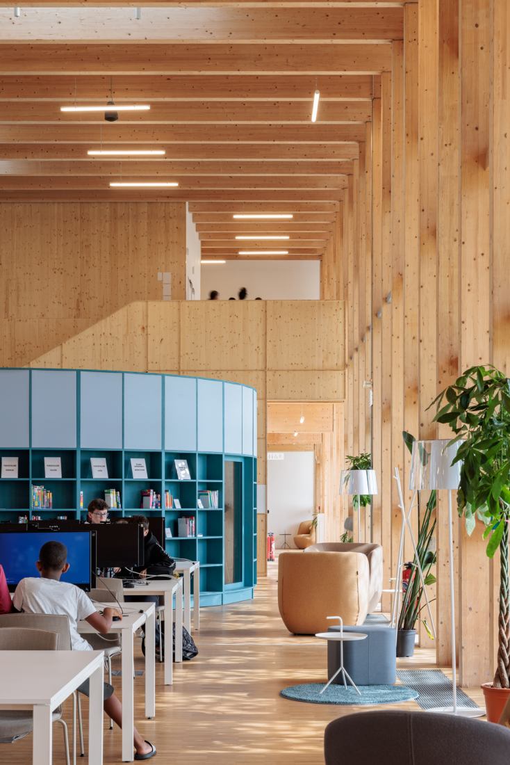 Integrating into the landscape. Game and Media Library L’échappée by ...