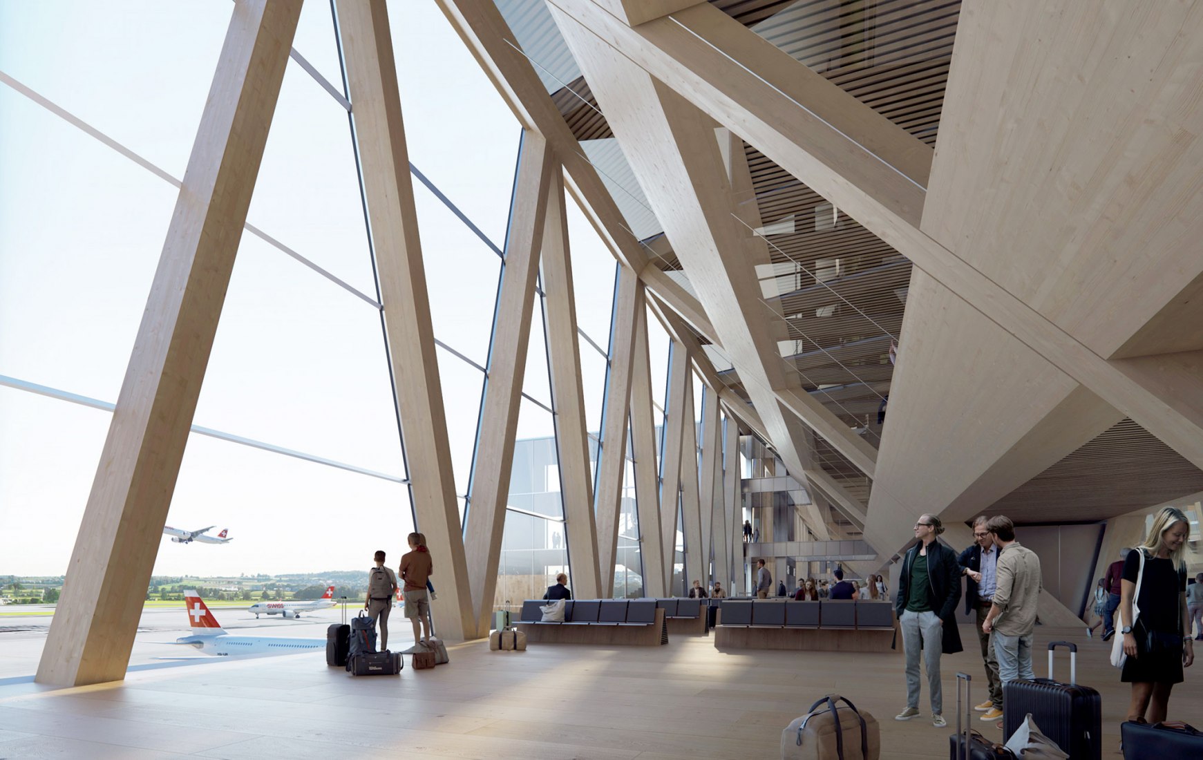 El equipo BIG+HOK gana el concurso del aeropuerto de Zúrich con una ...