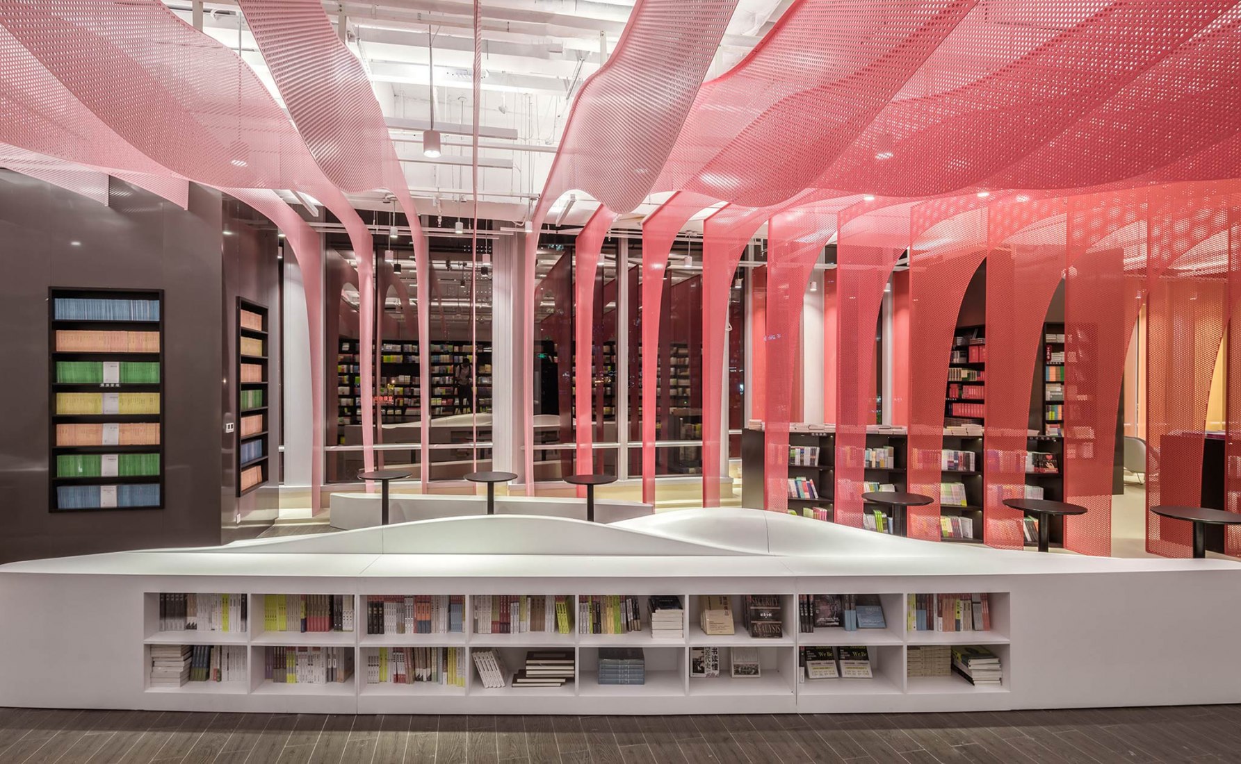 Metal rainbow and 4 amazing spaces, Zhongshu Bookstore by Wutopia Lab ...