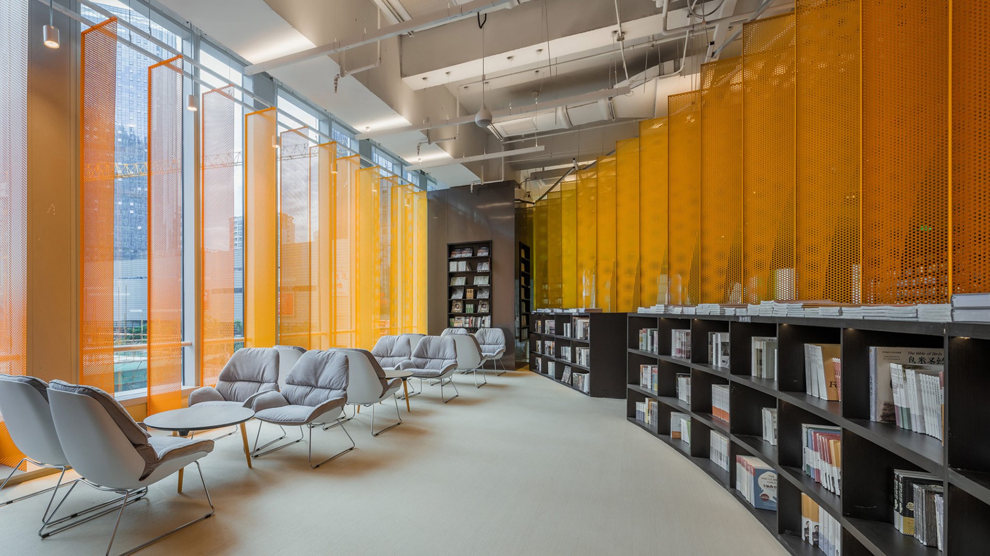 Metal rainbow and 4 amazing spaces, Zhongshu Bookstore by Wutopia Lab ...