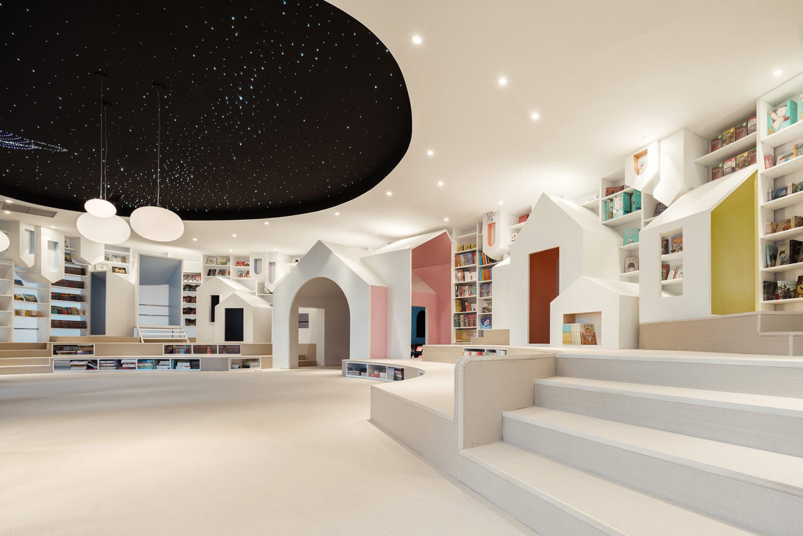 Metal rainbow and 4 amazing spaces, Zhongshu Bookstore by Wutopia Lab ...