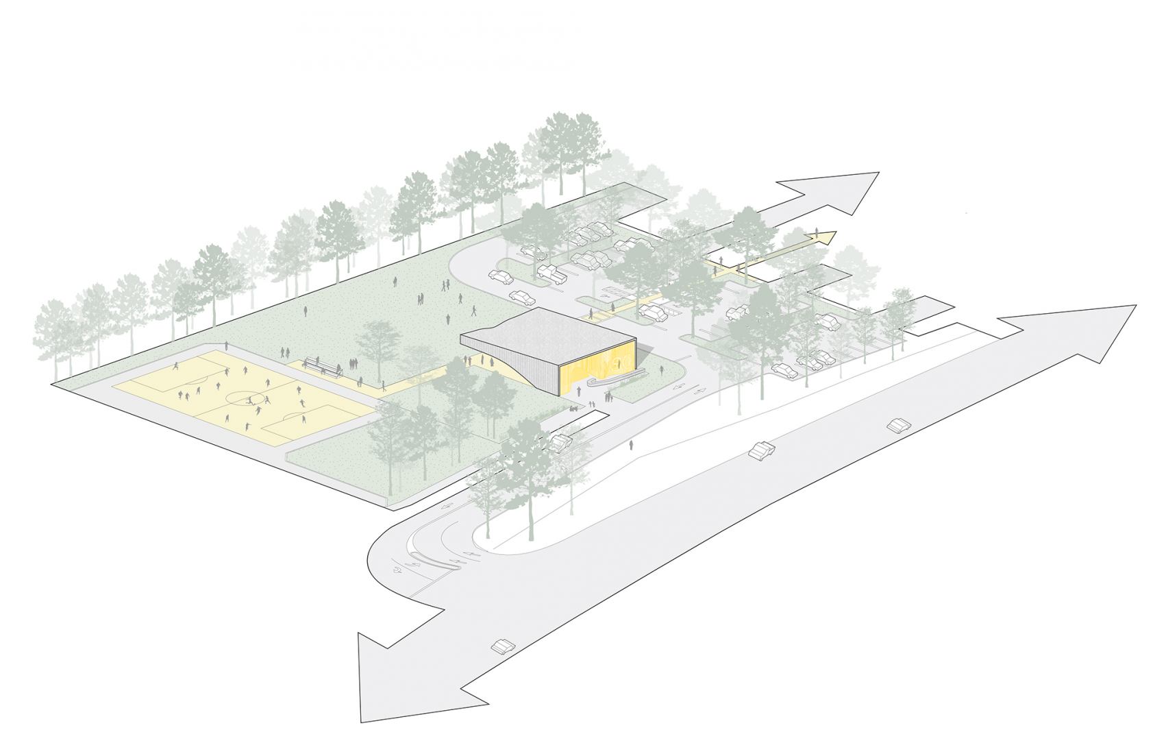 Meeting point in the park. Youth Sports Complex Field House by Brooks ...