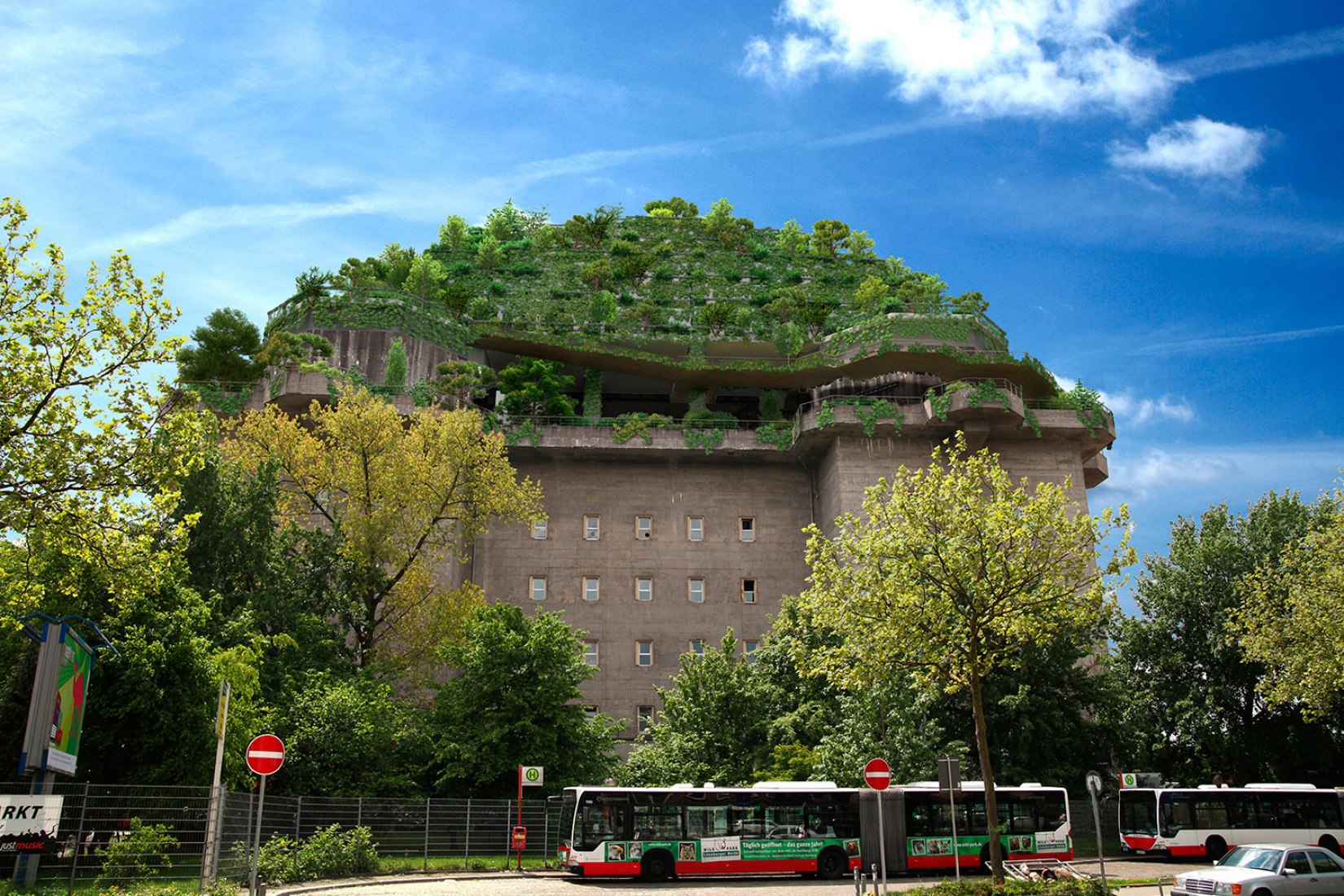 From "dark memory" of war to “Green Mountain” (?). Flak Bunker will ...
