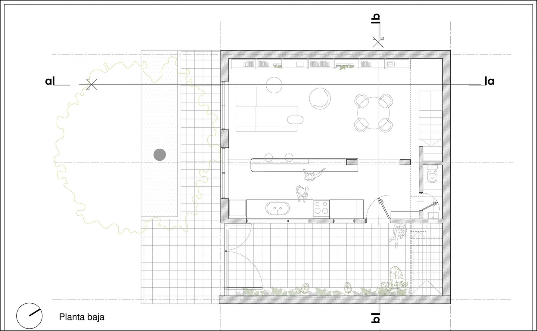 Renovation inspired by the main tree. Olive Tree House by Carlos A ...