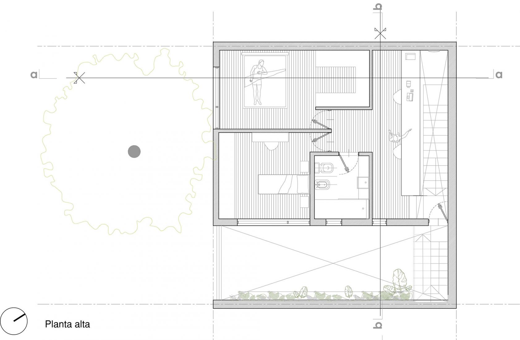 Renovation inspired by the main tree. Olive Tree House by Carlos A ...