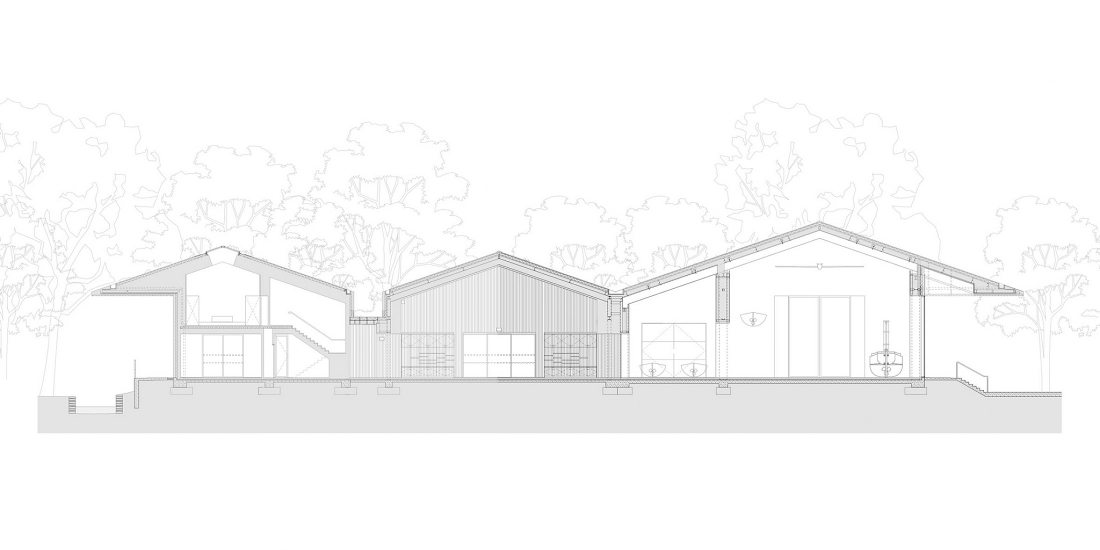 Granular ensemble of small buildings. Windermere Jetty boat museum by ...