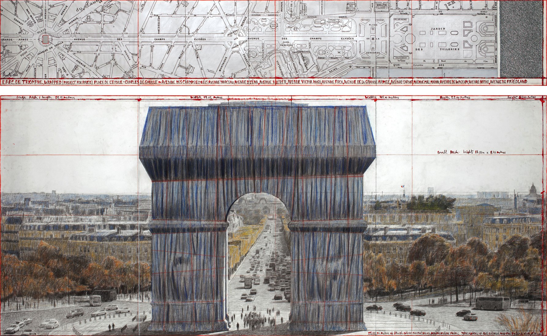 Christo and Jeanne-Claude's L'Arc de Triomphe wrapped is a reality ...