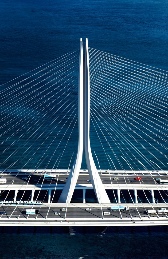 Zaha Hadid-designed Danjiang Bridge, world's longest asymmetric cable ...