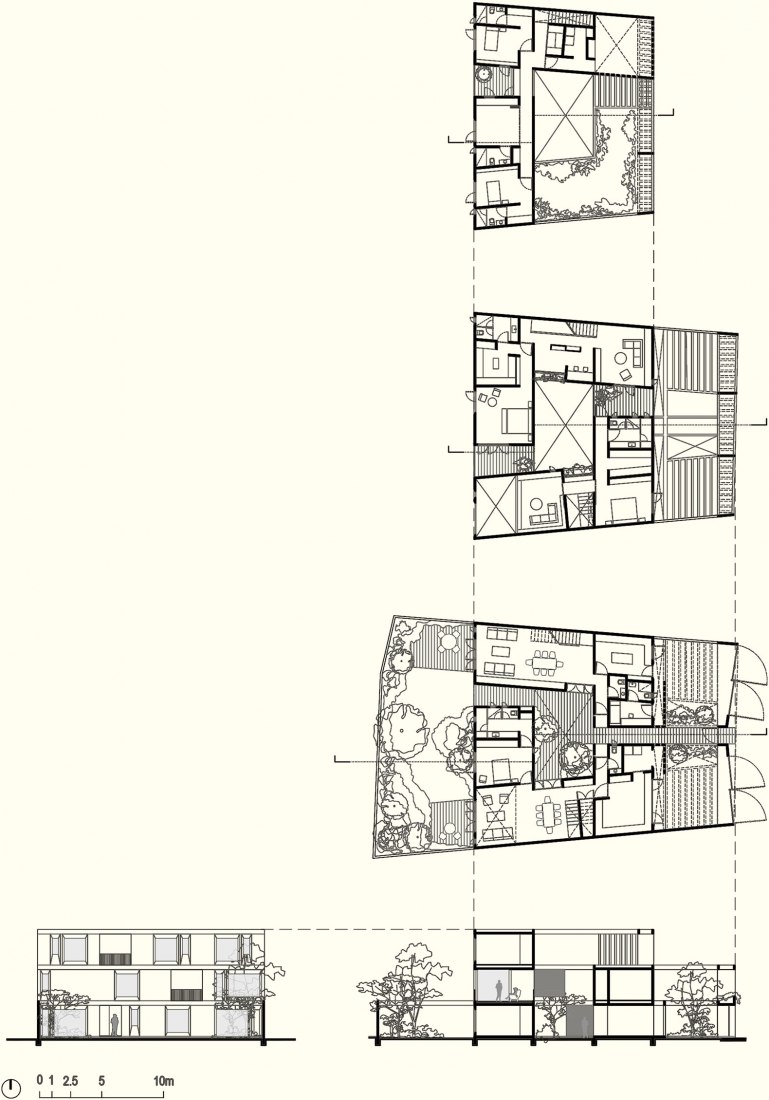 Modelling spaces in garnet red. CVC house by Estudio MMX | The Strength ...