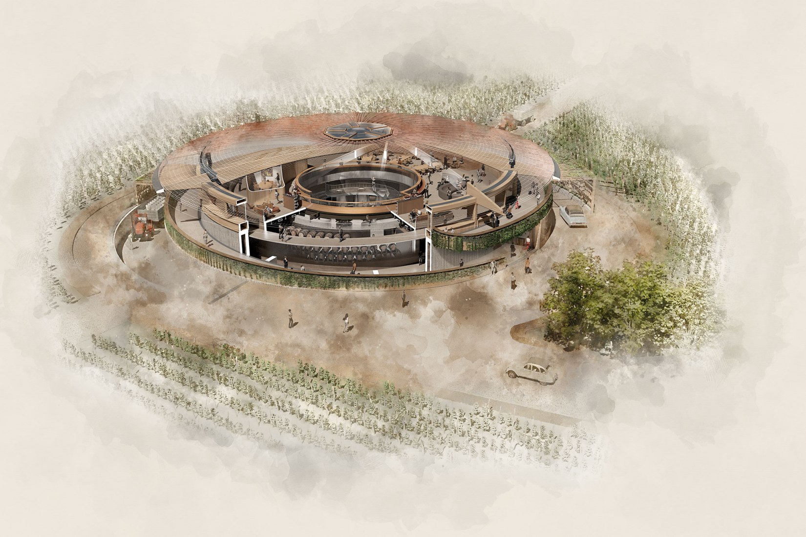 Foster + Partners completes Le Dôme winery in an exceptional territory ...