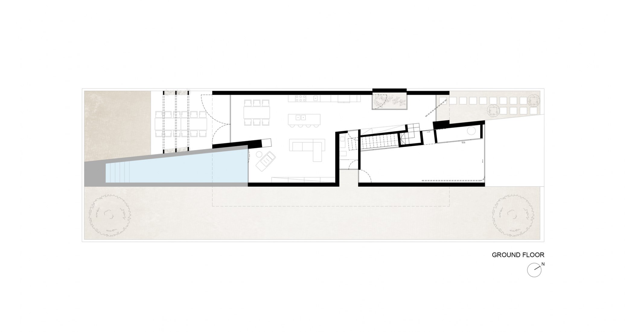 From the inside to the outside in one jump. Diagonal House by Frari ...