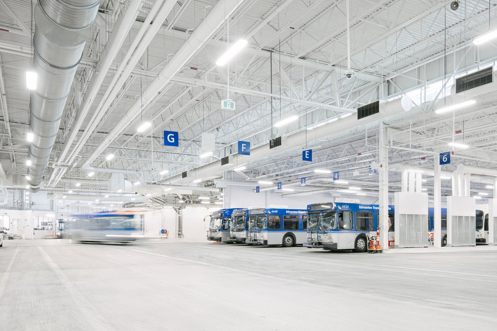 A sculptural and silverly big facility. Kathleen Andrews Transit Garage ...