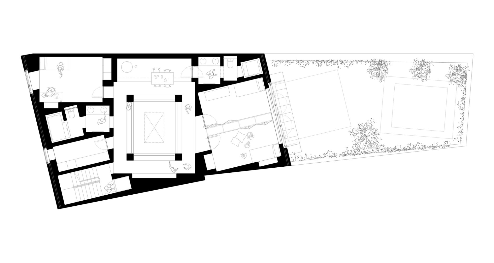 Reconnecting with tradition through an essential central space. House ...