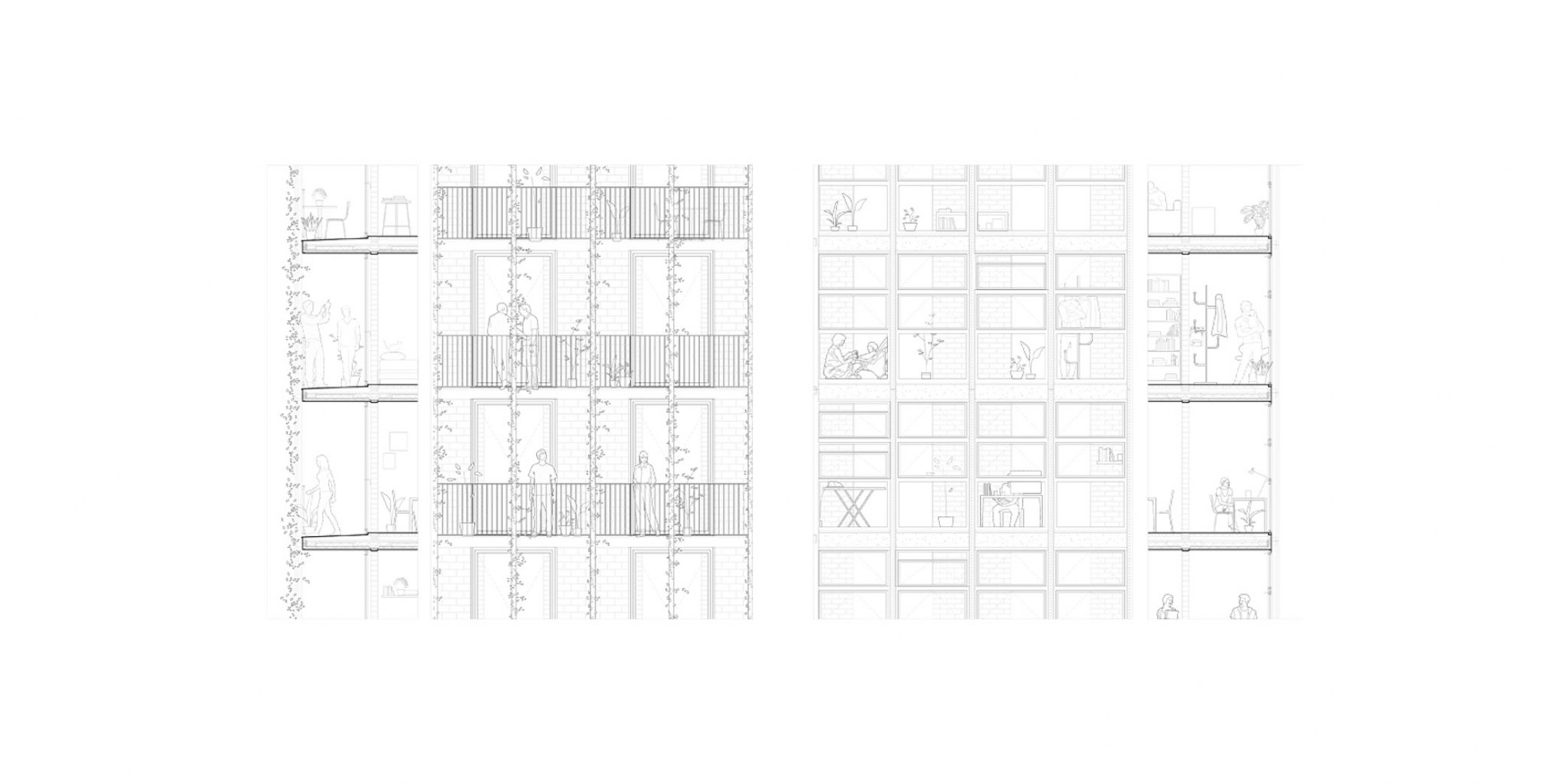 Environment adapted to a privileged space. Social housing 1737 by ...