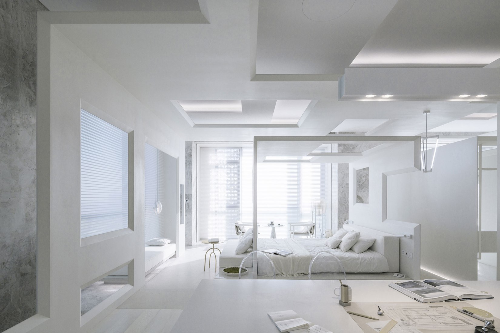 Un amplio espacio blanco. In Between por DESIGN APARTMENT | Sobre ...