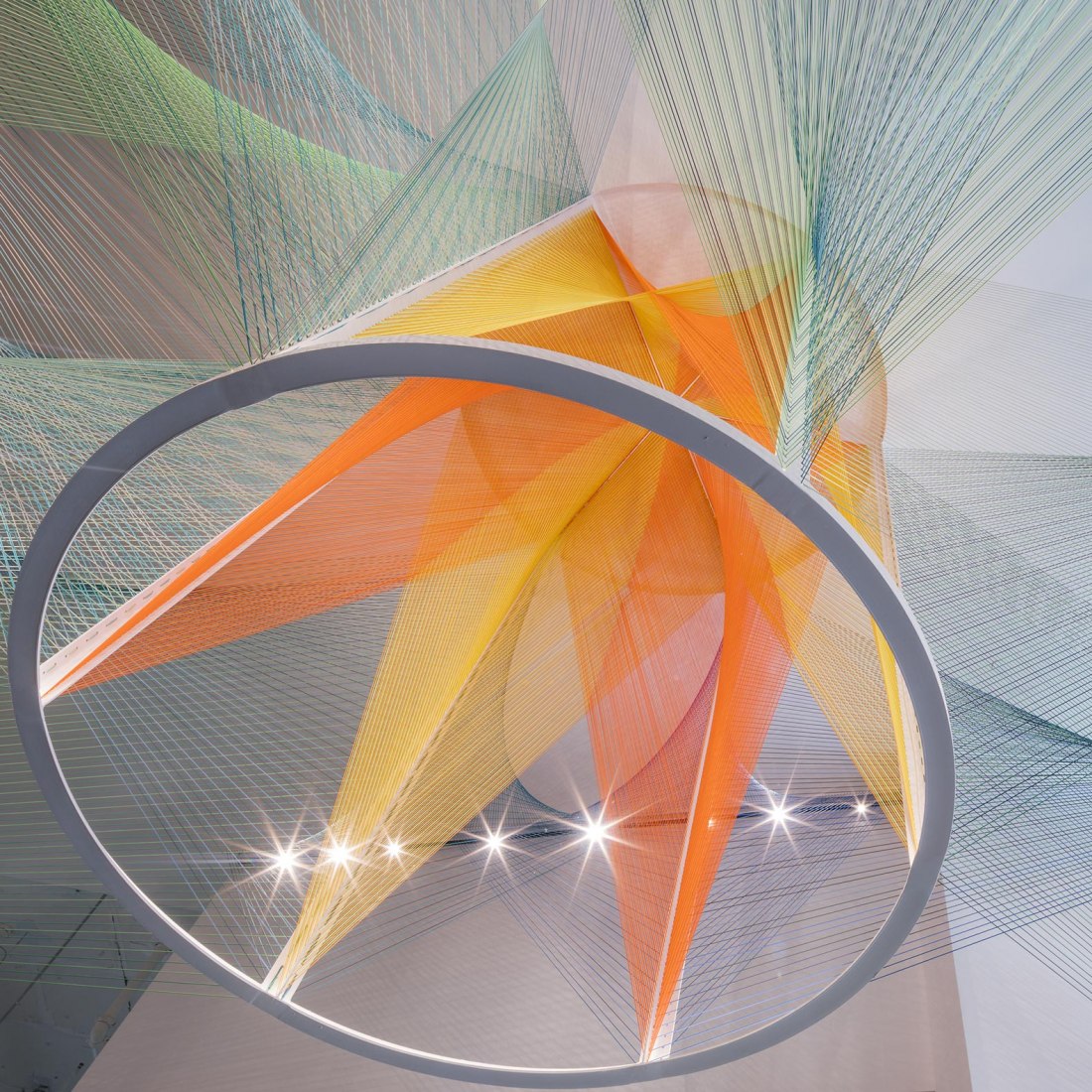 Strings, color and light. Corolla by Inés Esnal | The Strength of ...