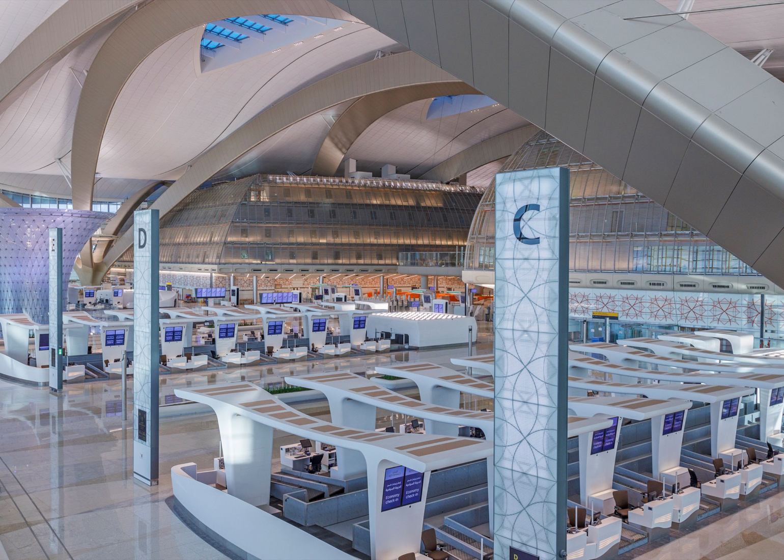 Terminal en forma de X. Aeropuerto Internacional Zayed por KPF | Sobre ...