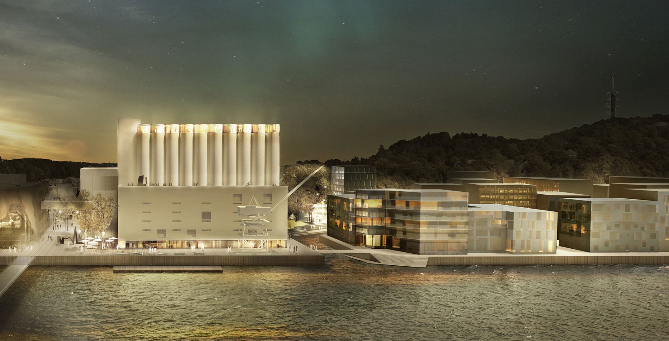 Silo and lighthouse as reference of Nordic art. Inauguration of ...
