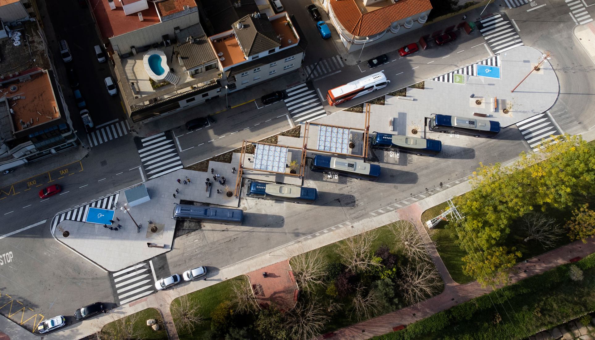 Place, human, machine and project union. Square + Bus Stop In Vinaròs ...
