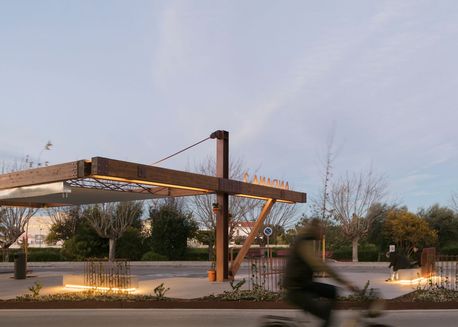 Place, human, machine and project union. Square + Bus Stop In Vinaròs ...