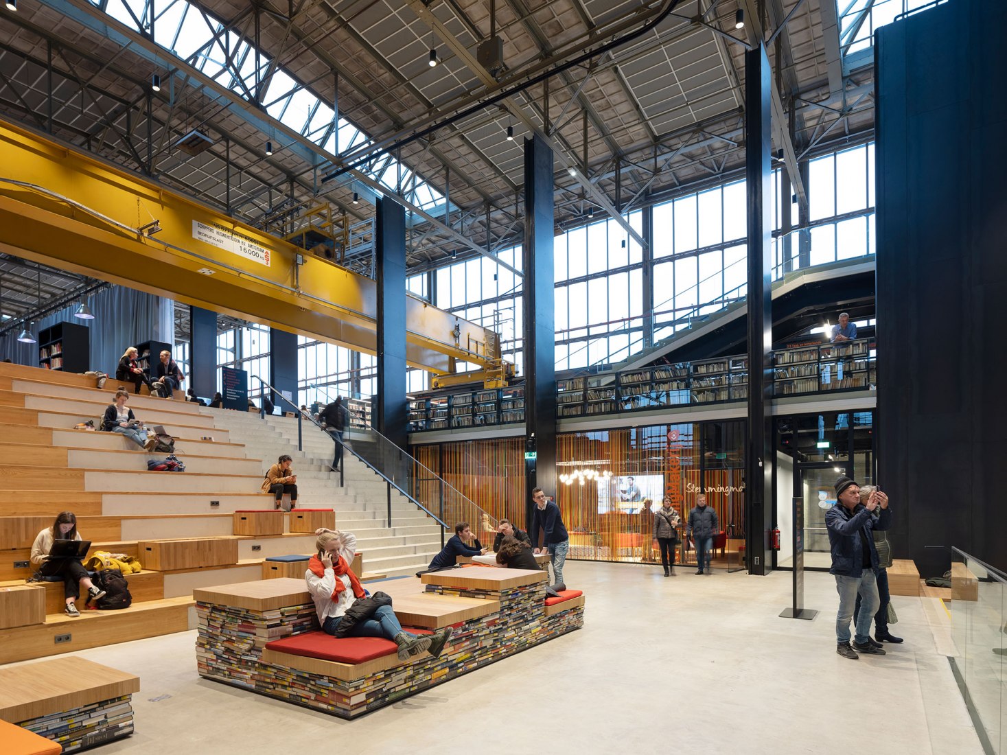 Re-use. From factory to library. Mecanoo completes interior design for ...