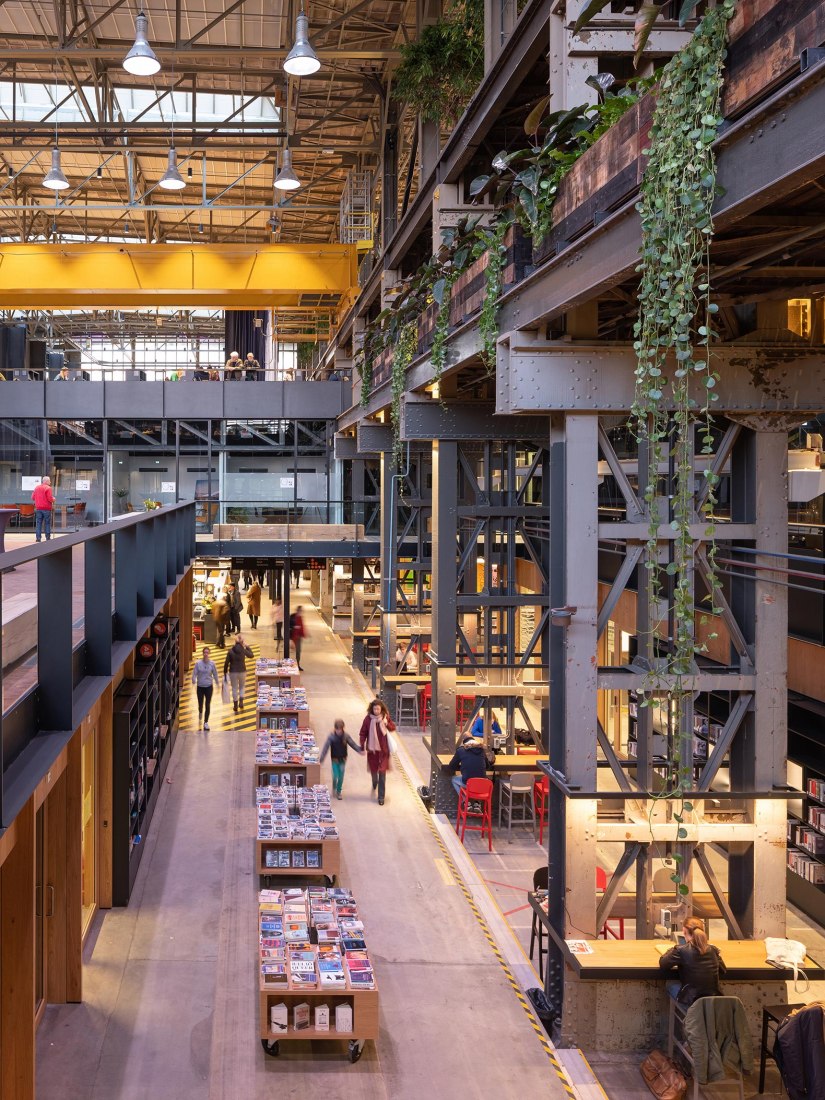 Re-use. From factory to library. Mecanoo completes interior design for ...