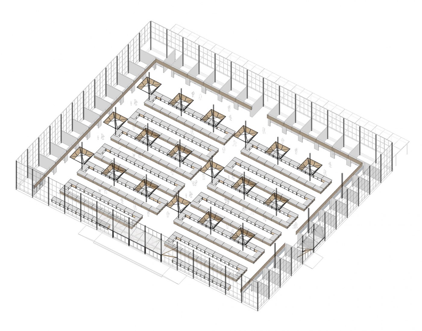 Transparent, clean and light. Temporary Site of Shengli Market by LUO ...