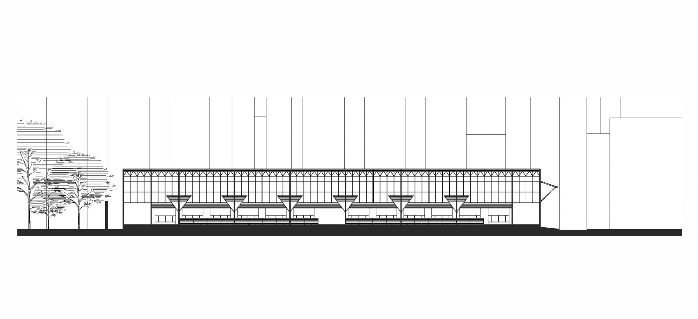 Transparent, clean and light. Temporary Site of Shengli Market by LUO ...