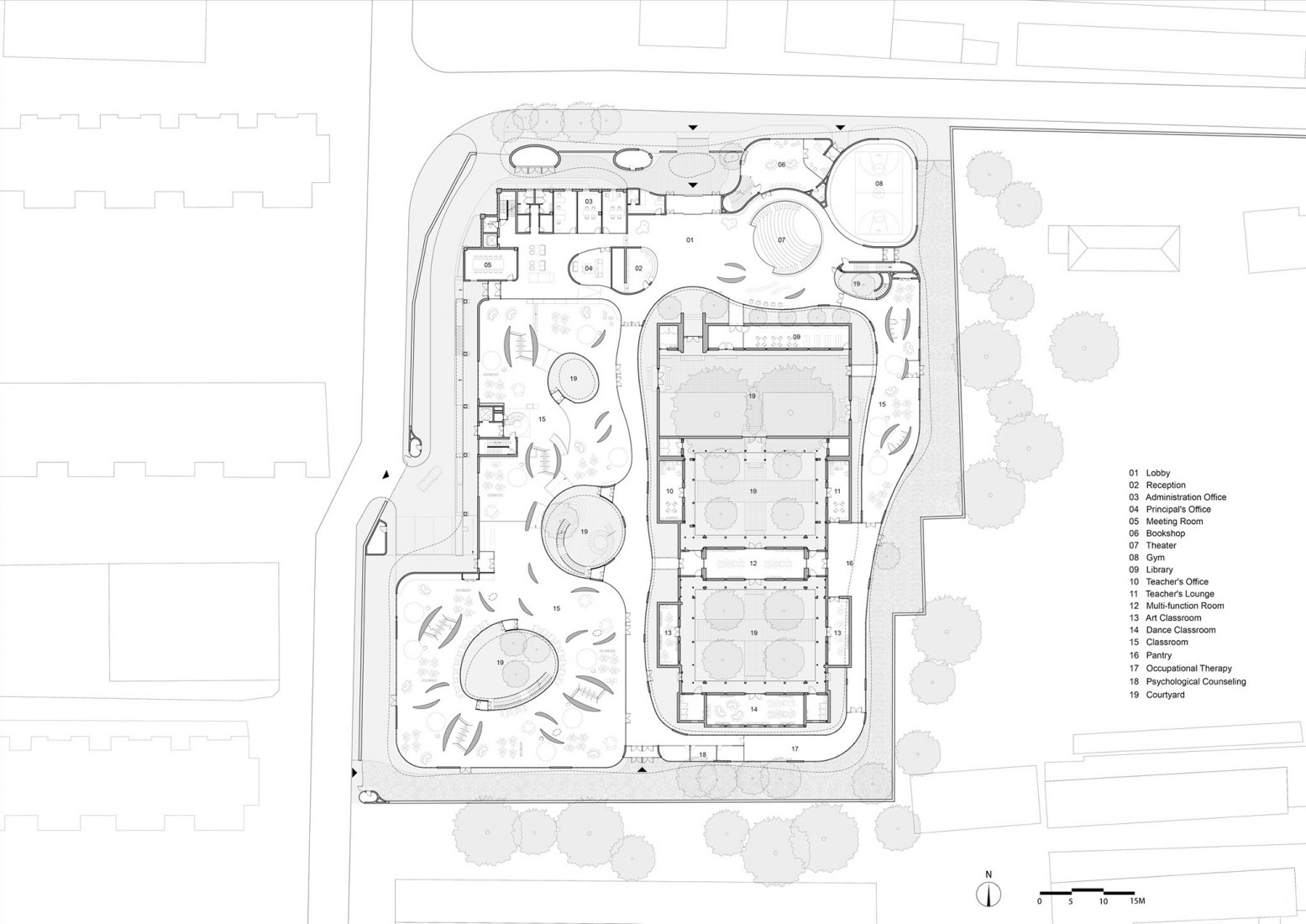 Third landscape. YueCheng Courtyard Kindergarten by MAD Architects ...