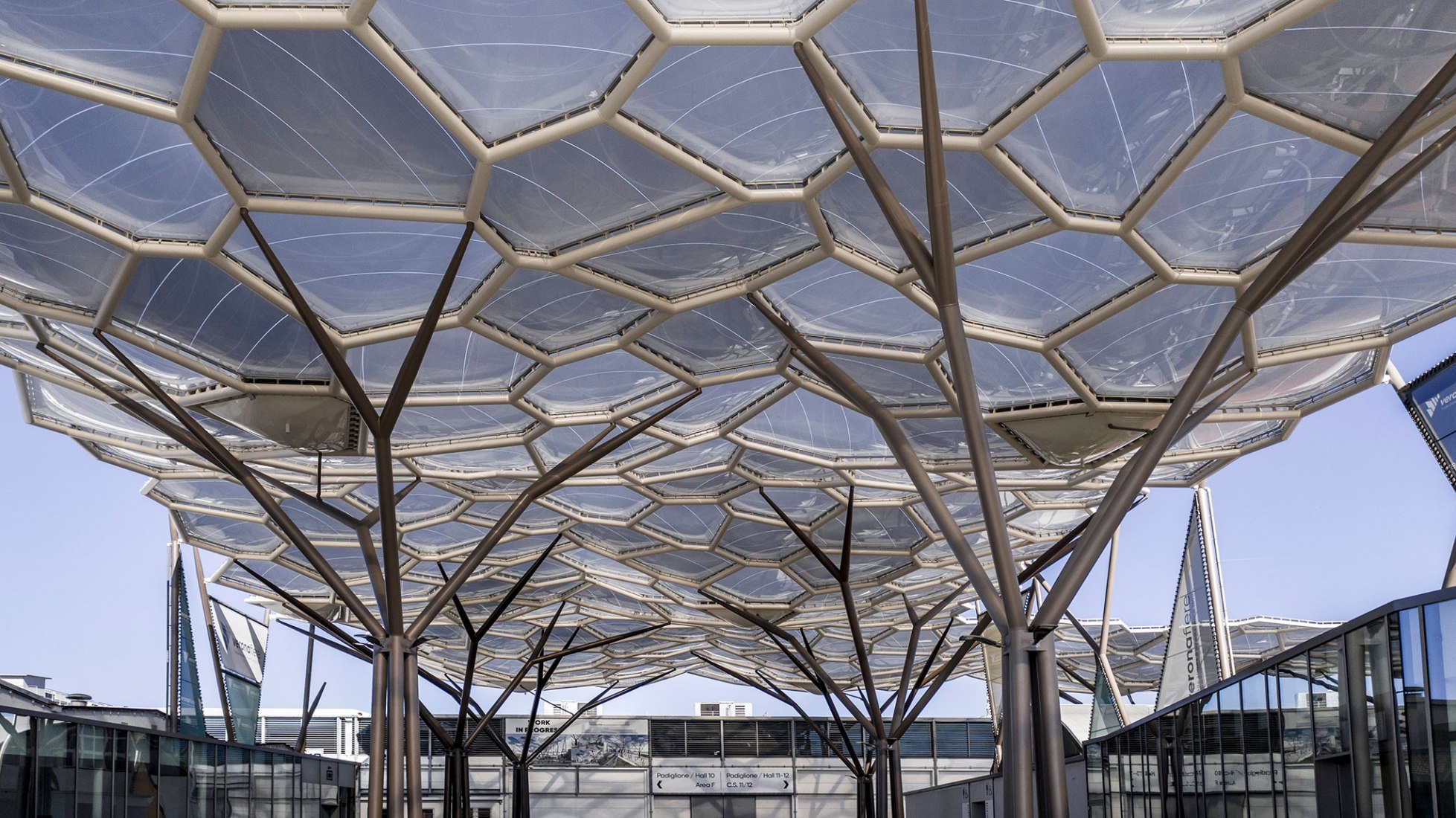Un bosque de módulos Voronoi con cojines ETFE. Nueva entrada Re ...