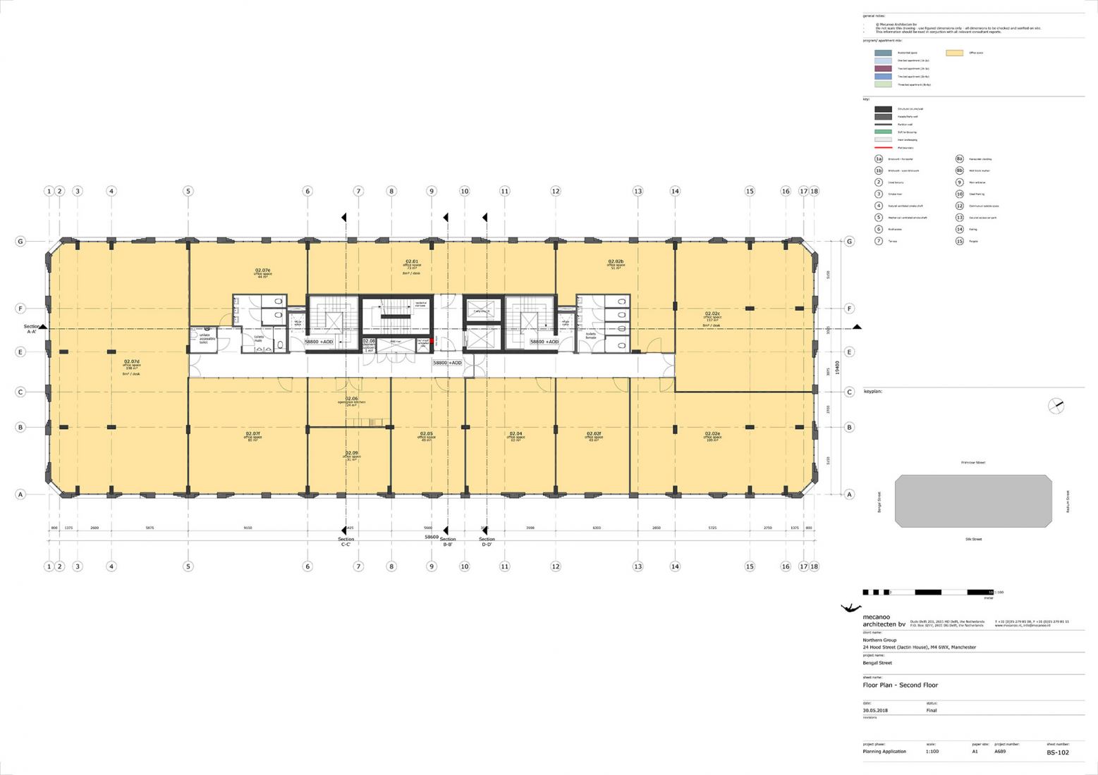 Commerce and homes in the same building. One Silk Street by Mecanoo ...