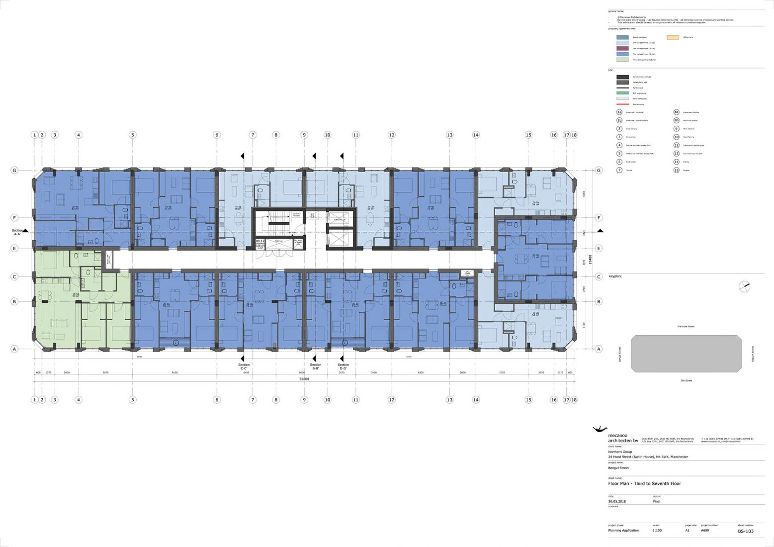 Commerce and homes in the same building. One Silk Street by Mecanoo ...